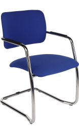 MAGENTIX VERGADERSTOEL: sledeframe, mooie kleuren, eyecatcher